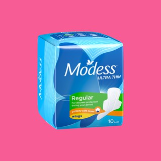 Modess Ultra Thin Regular with wings Napkins 10s | Shopee Philippines