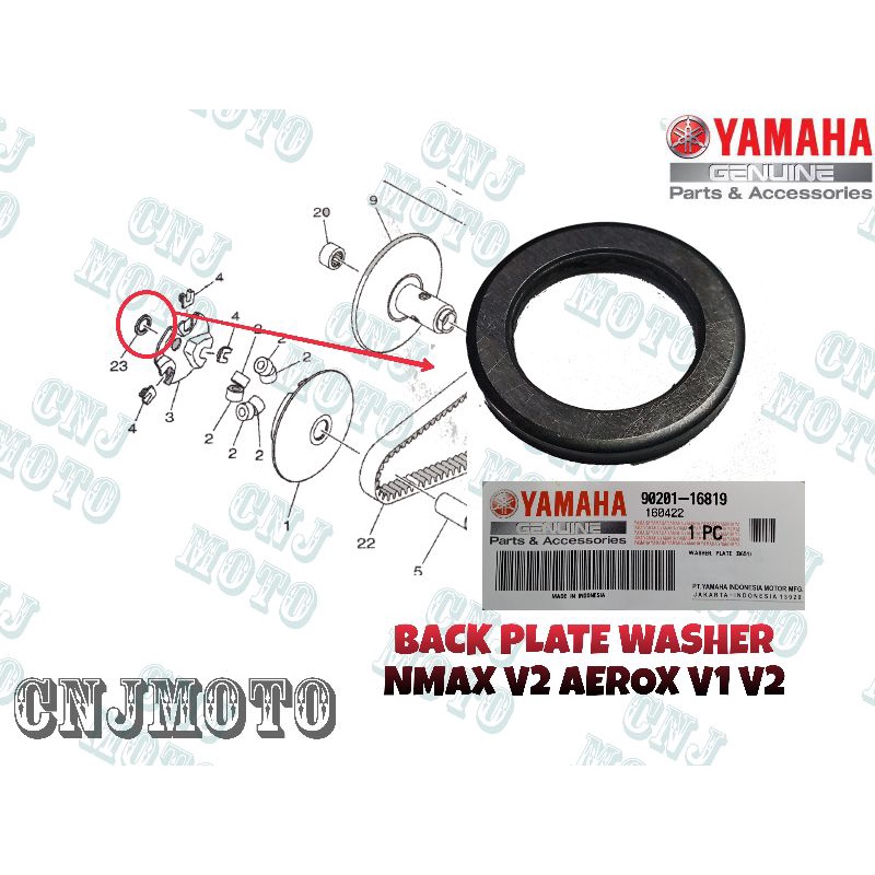 BACKE PLATE WASHER NMAX V2 AEROX V1 V2 | Shopee Philippines