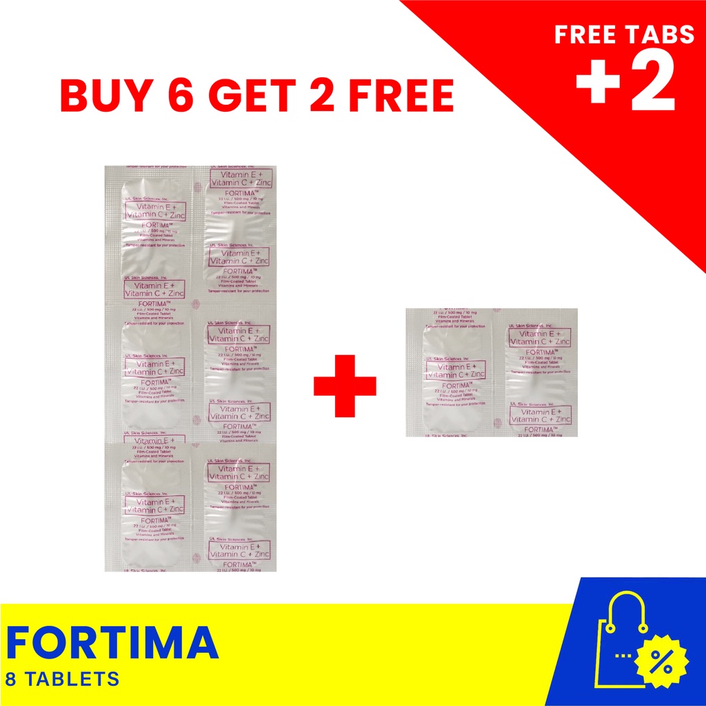 BUY 6 GET 2: FORTIMA capsules (Vitamin E + Vitamin C + Zinc) | Shopee ...