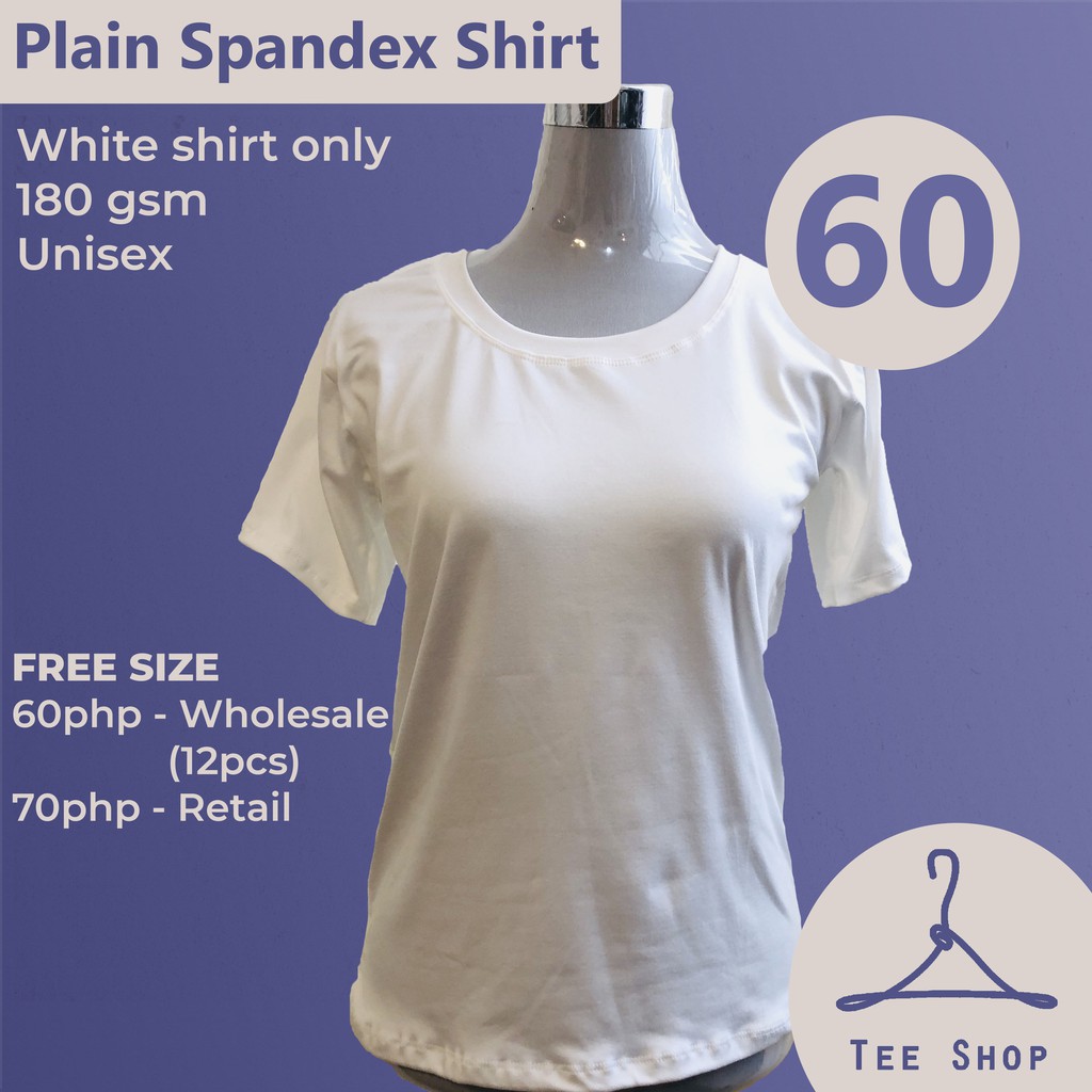 Plain Spandex Shirt Unisex - Free Size | Shopee Philippines