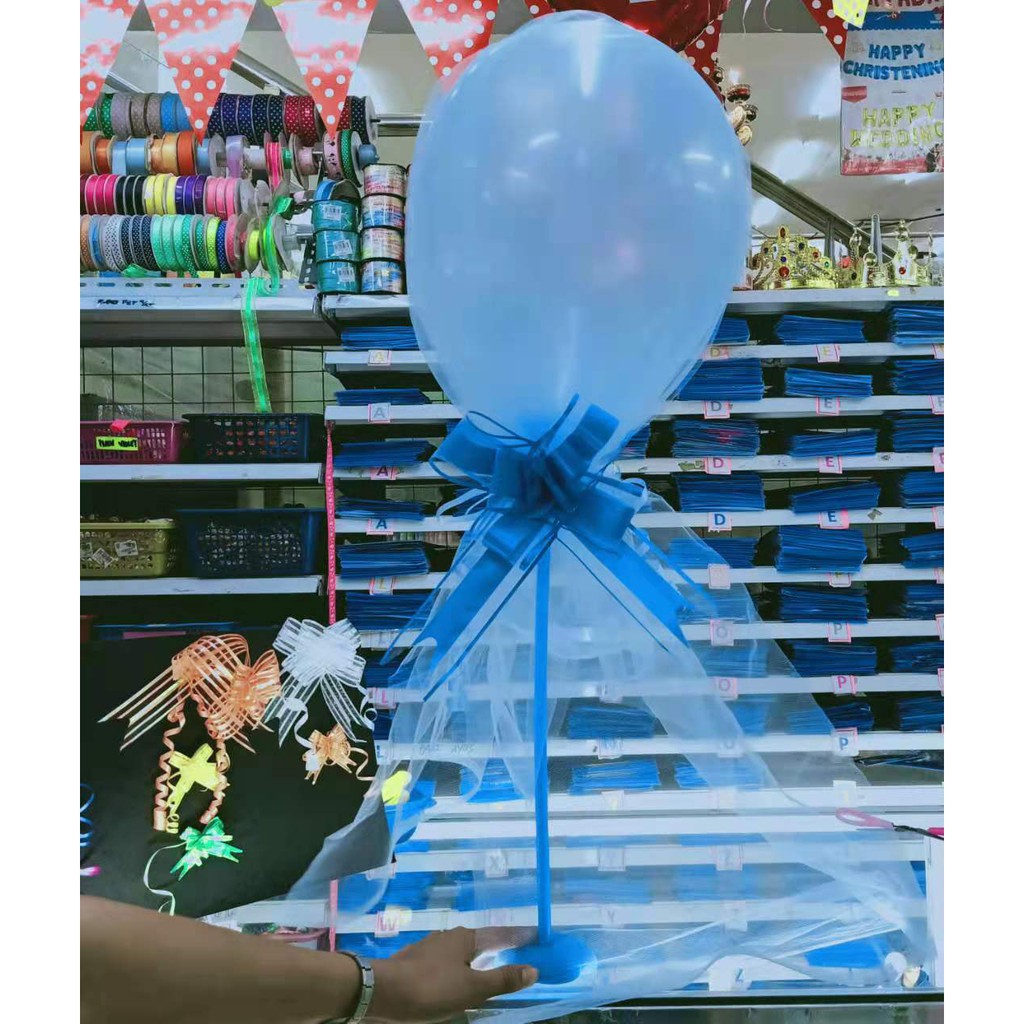 Net Balloon with ribbon and yarn design party celebration | BeeCost