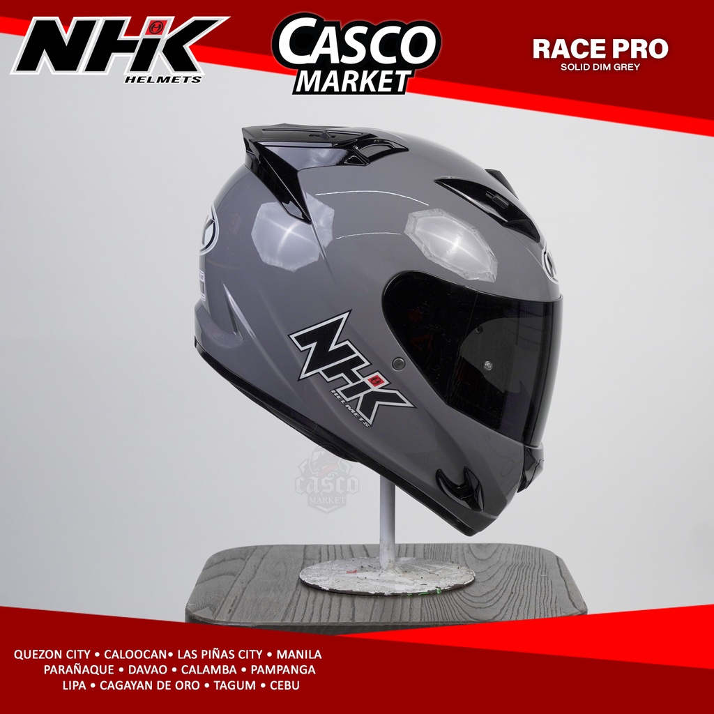 NHK RACE PRO SOLID PLAIN COLOR FULL FACE SINGLE VISOR MOTORCYCLE ...