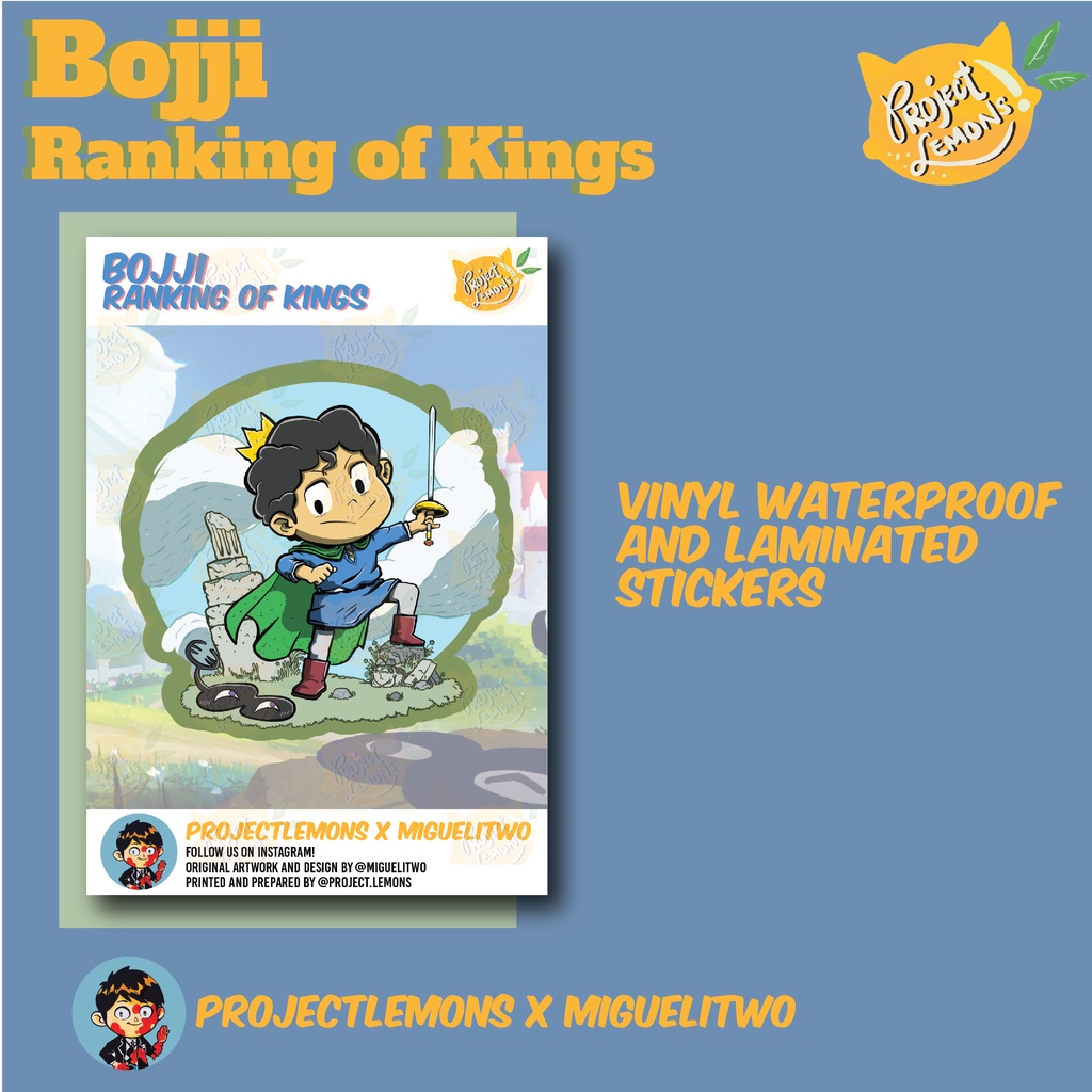 Ranking of Kings Stickers | Anime Stickers Laptop Car Stickers | Vinyl ...