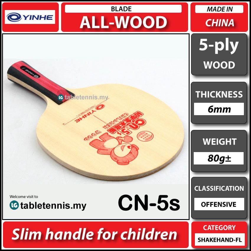 Yinhe Blade CN-5s Table Tennis Wooden Blade Racket Paddle Bats Raket ...