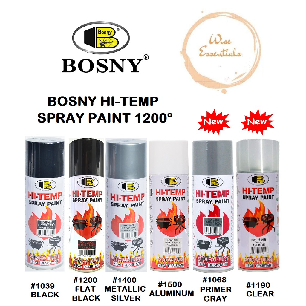 BOSNY HI TEMP Spray Paint 1200 F | Shopee Philippines