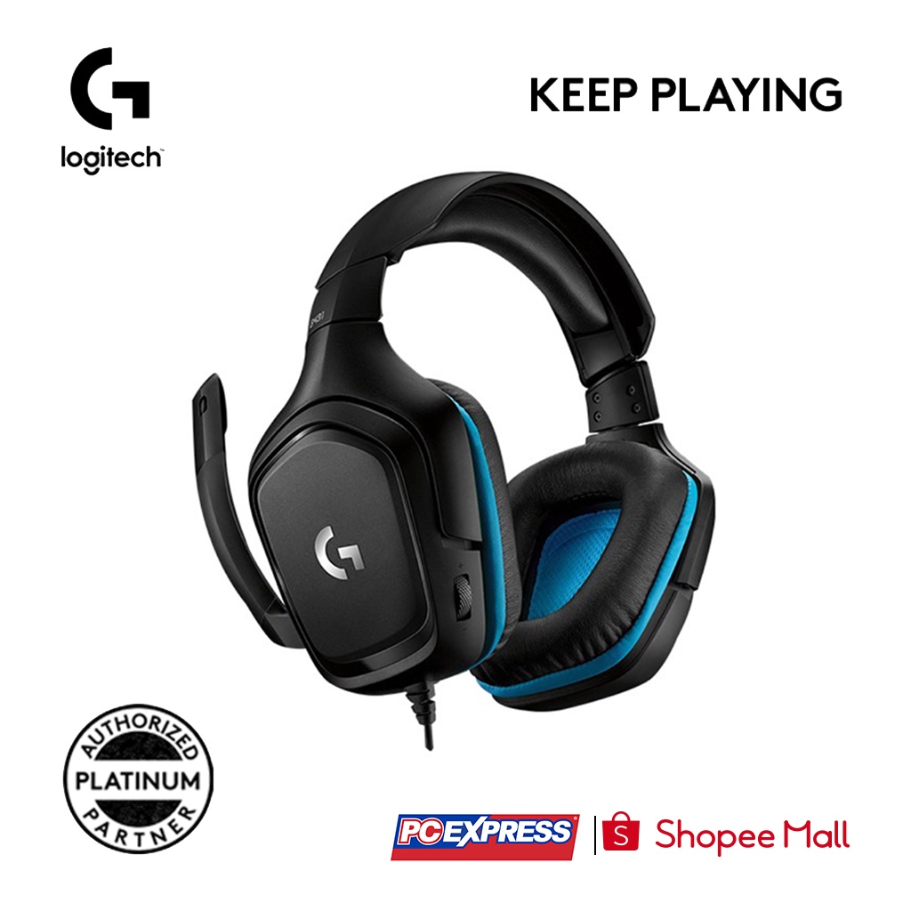 LOGITECH G431 7.1 WIRED SURROUND BLACK GAMING HEADSET | Shopee Philippines