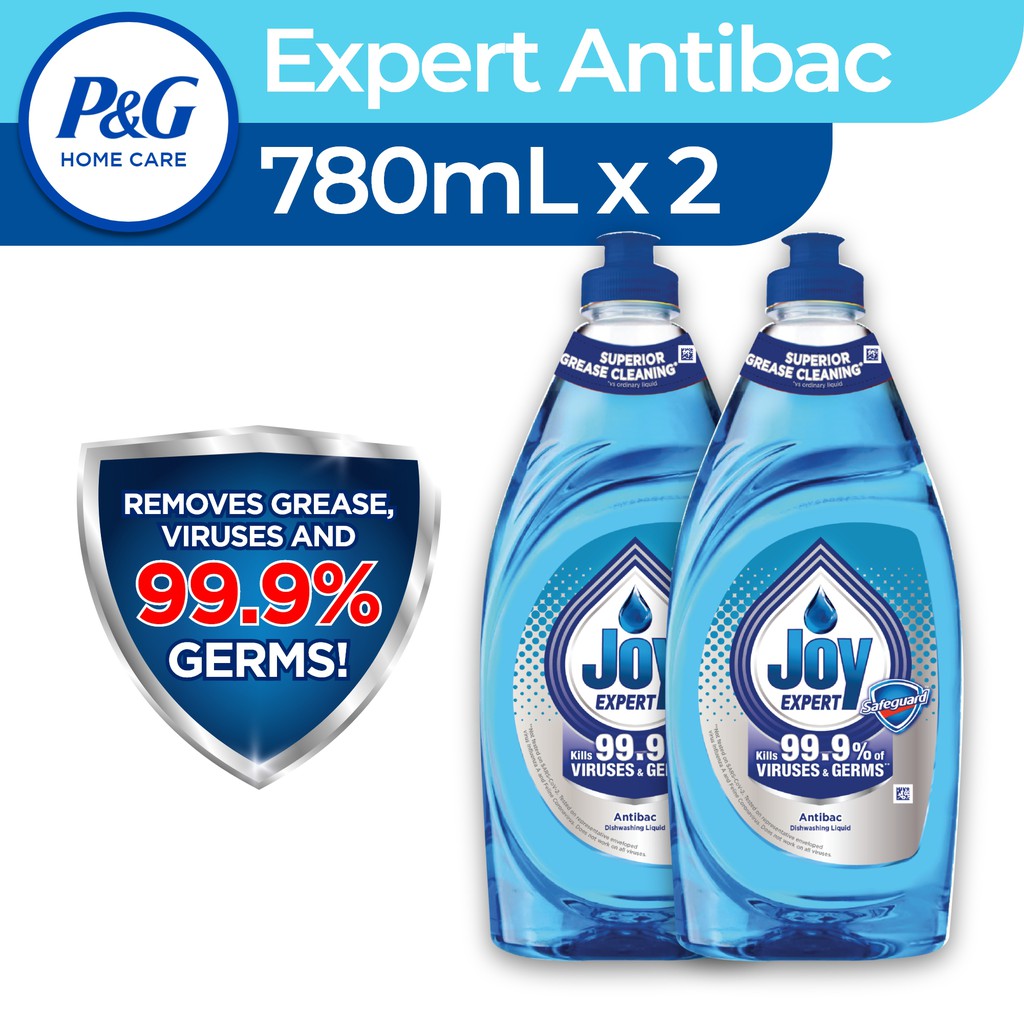 Joy Expert Antibac Dishwashing Liquid 780mL x 2 Bottle | Shopee Philippines