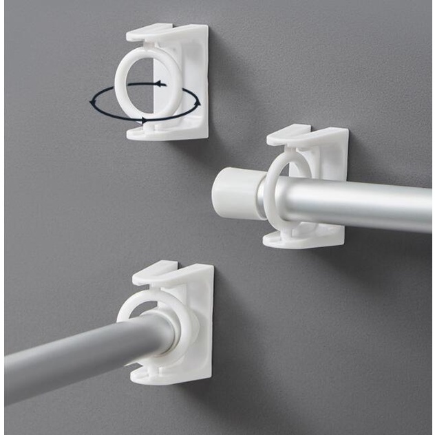 Hole free telescopic rod hook hanging rod fixing support shower curtain ...