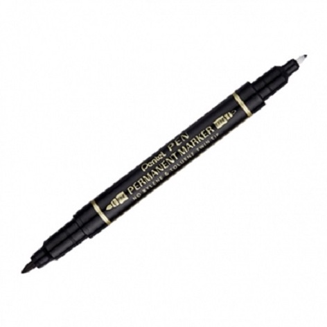 1Pc Pentel Twin Permanent Marker N75W Black | Shopee Philippines