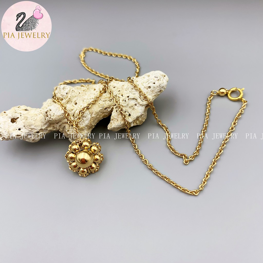 PIA US GOLD 10K BEAD NECKLACE PENDANT CHAIN | Shopee Philippines