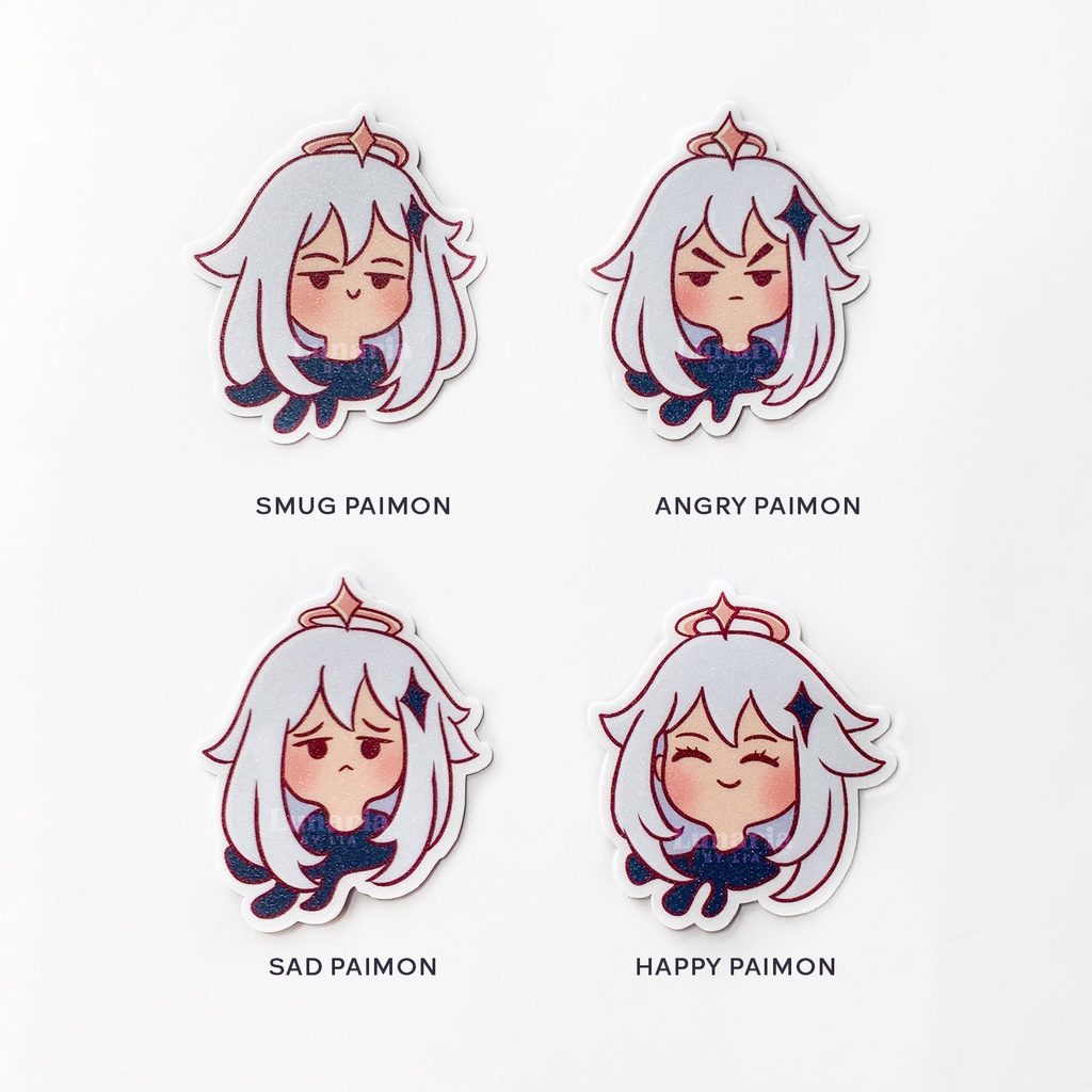 Genshin Impact - Paimon Expressions Sticker Flakes - Lunaria By Lia ...