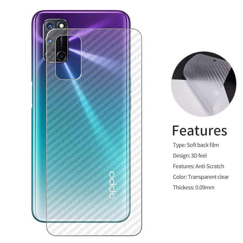 OPPO A12 A52 A92 Carbon Fiber Protective Back Film for OPPO A5 A9 2020 ...