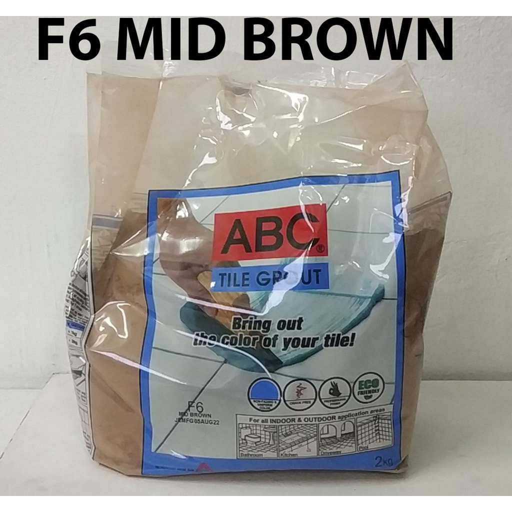 ABC TILE GROUT F6 MID BROWN ( 2 KILOS ) | Shopee Philippines