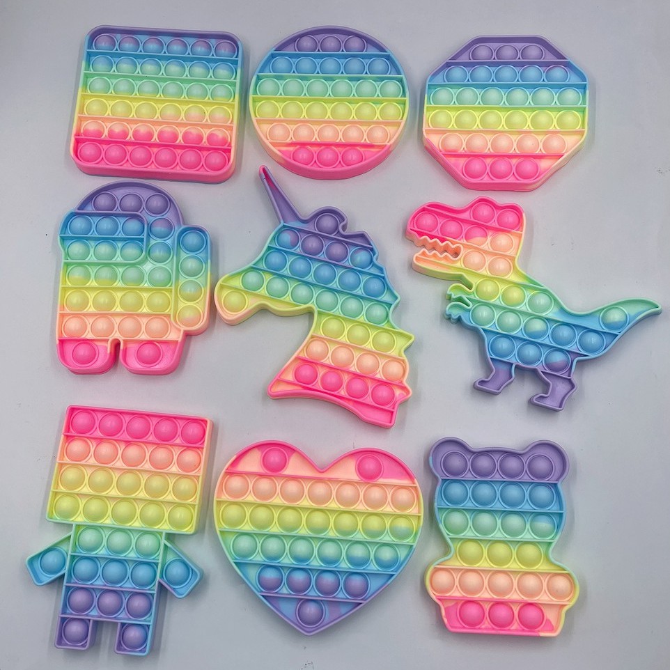 Pop It Fidget Toy Fidget Pop It Murah Stress Toy Push Pop Bubble Push ...