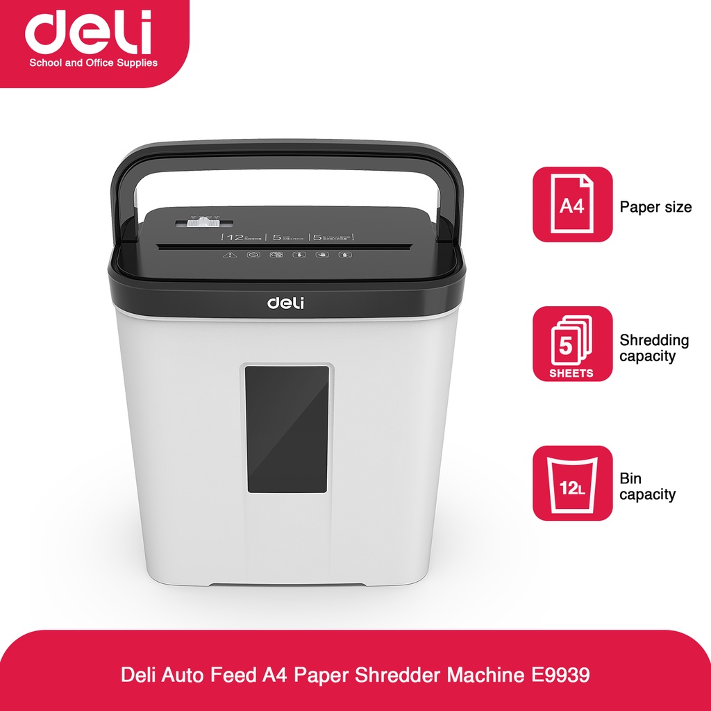 Deli E9939 Auto Feed A4 Paper Shredder Machine | Shopee Philippines