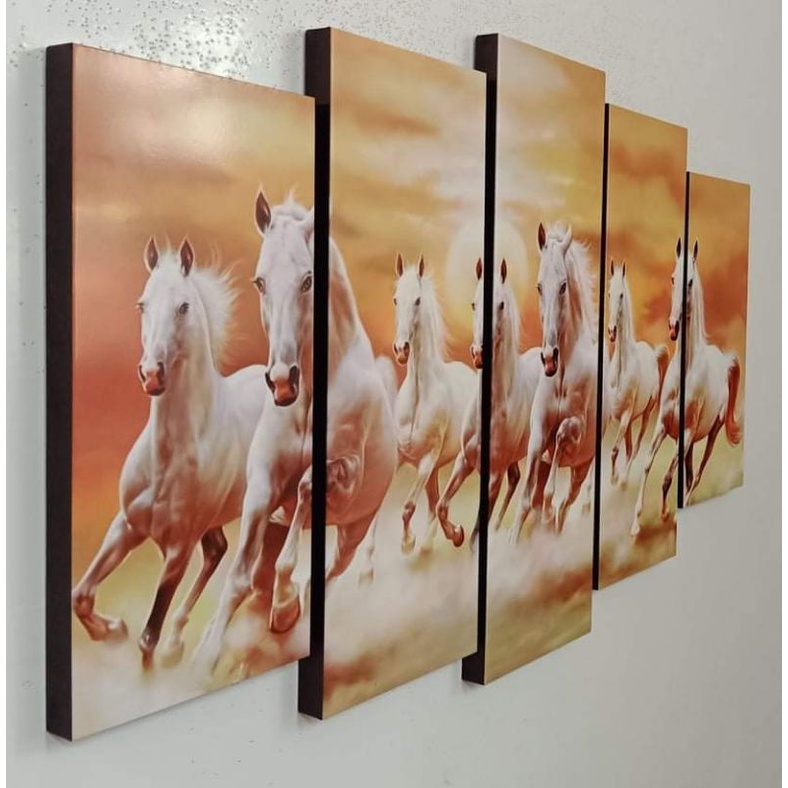7 Lucky Running Horses Wall Decorations or Wall Art | Shopee Philippines