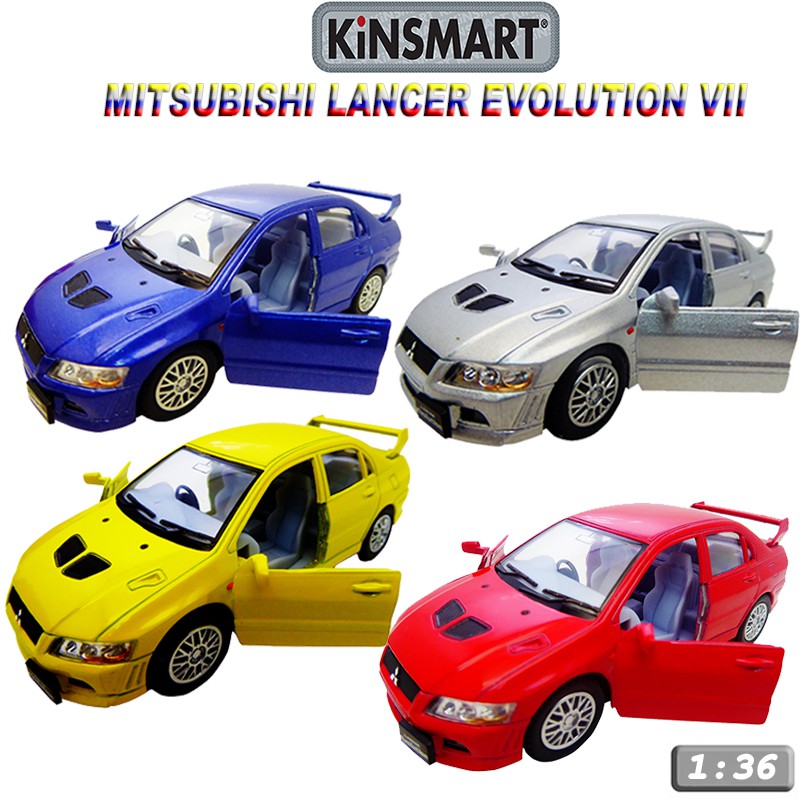 Kinsmart 1:36 Mitsubishi Lancer Evolution VII 04221 Diecast Collectible ...