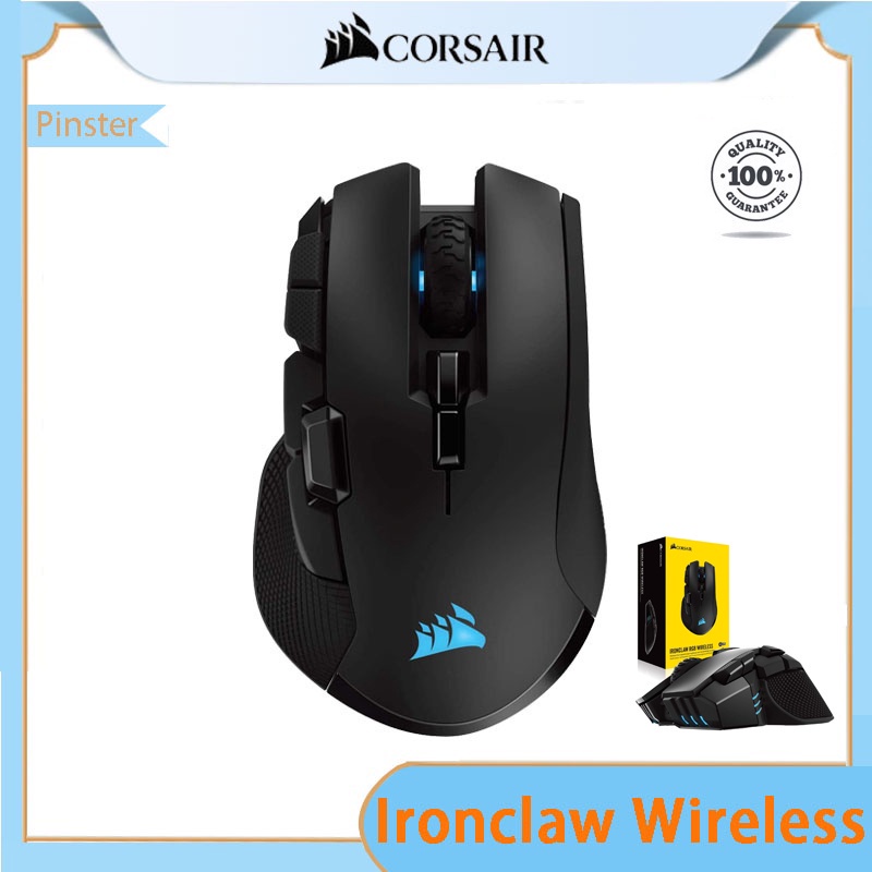 CORSAIR Ironclaw Wireless RGB Rechargeable Wireless Optical Gaming ...
