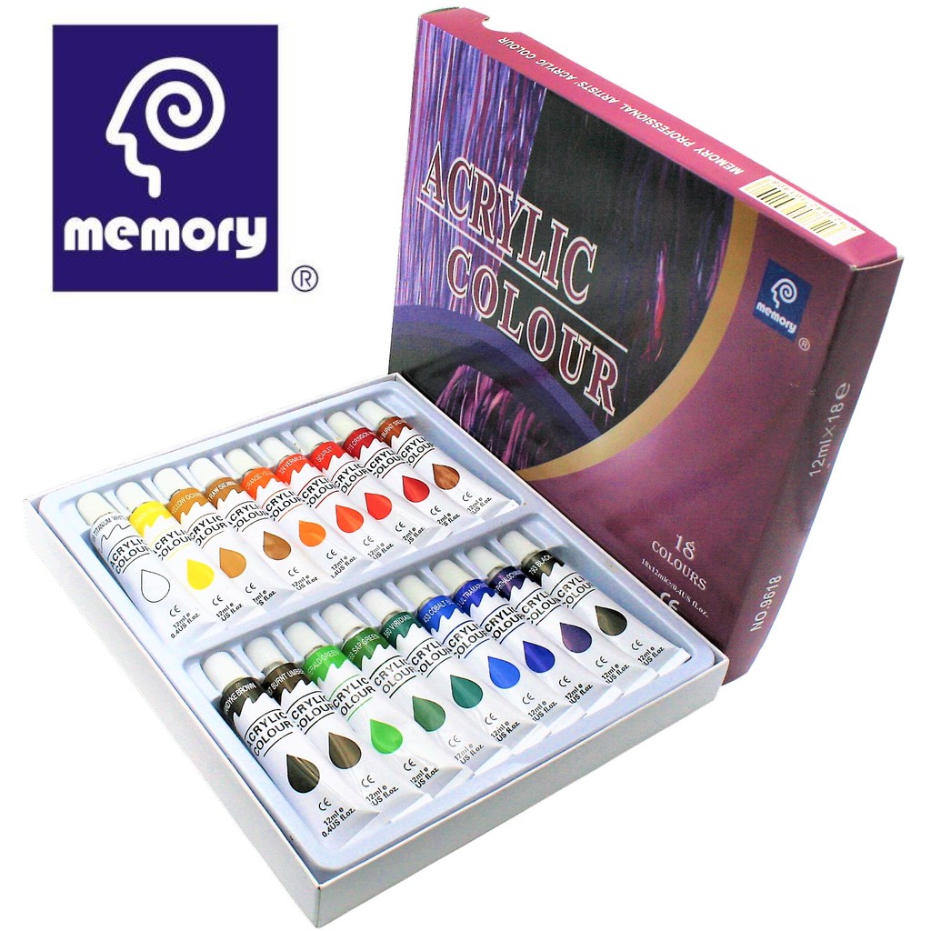 Memory Acrylic Paint 18 colors - 12ml | Shopee Philippines