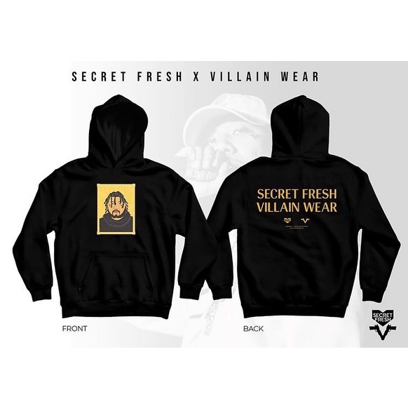 SECRET FRESH X VILLAIN WEAR / CANVAS HOODIE | Shopee Philippines