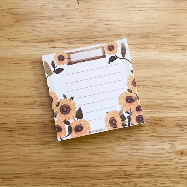 Cute Sunflower Notepad, Cute Notepads, Memopad, Aesthetic Notepad ...