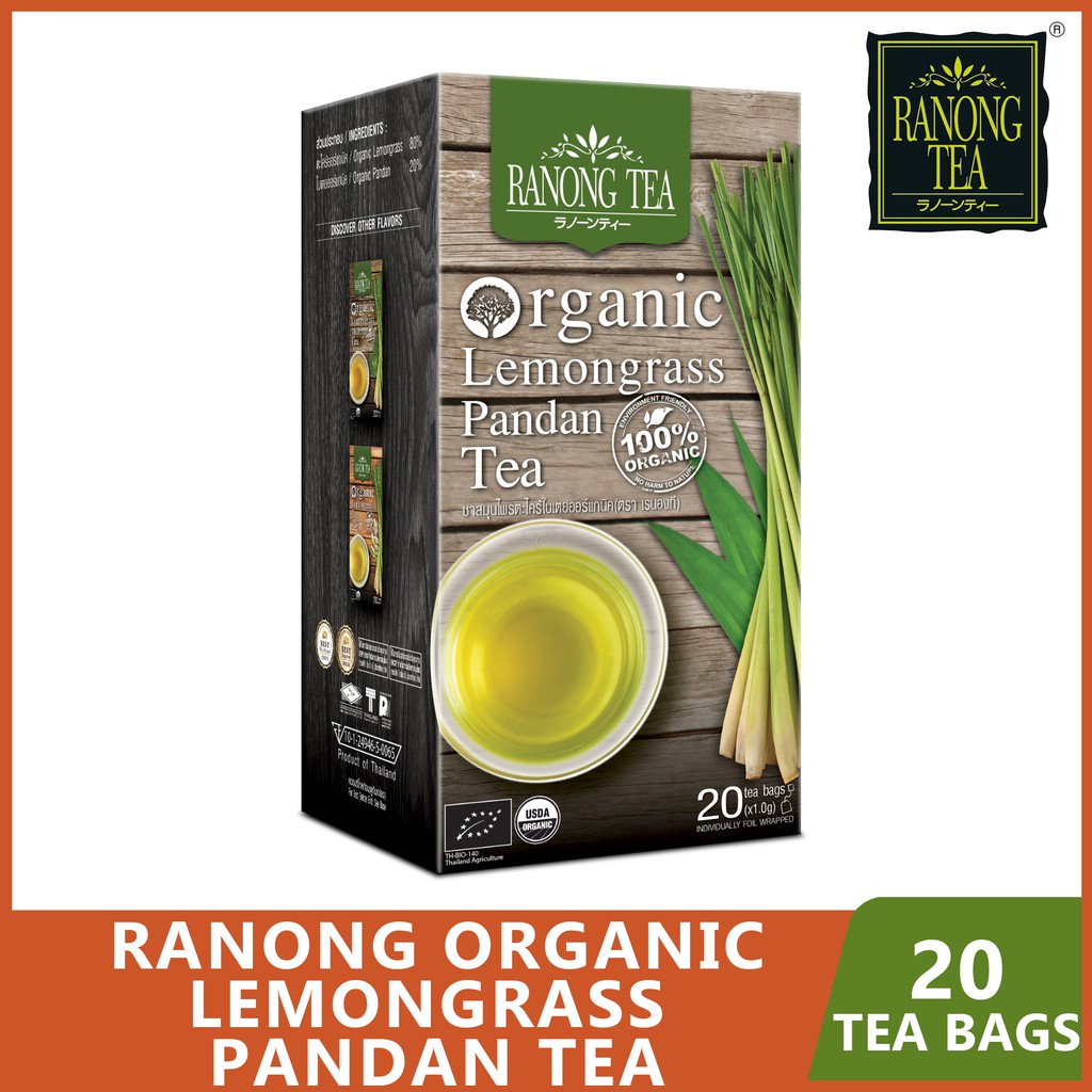 Ranong Organic Lemongrass Pandan Tea (20 Tea Bags) | Shopee Philippines