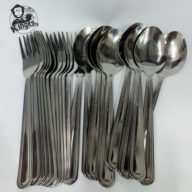 Stainless spoon and fork/12pcs | Shopee Philippines