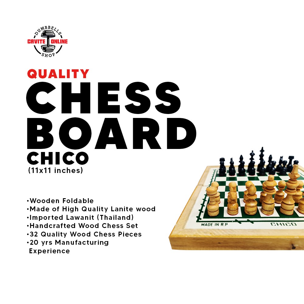 Chess Board Set Chico Size 11 x 11 Inch Wooden Foldable Imported ...