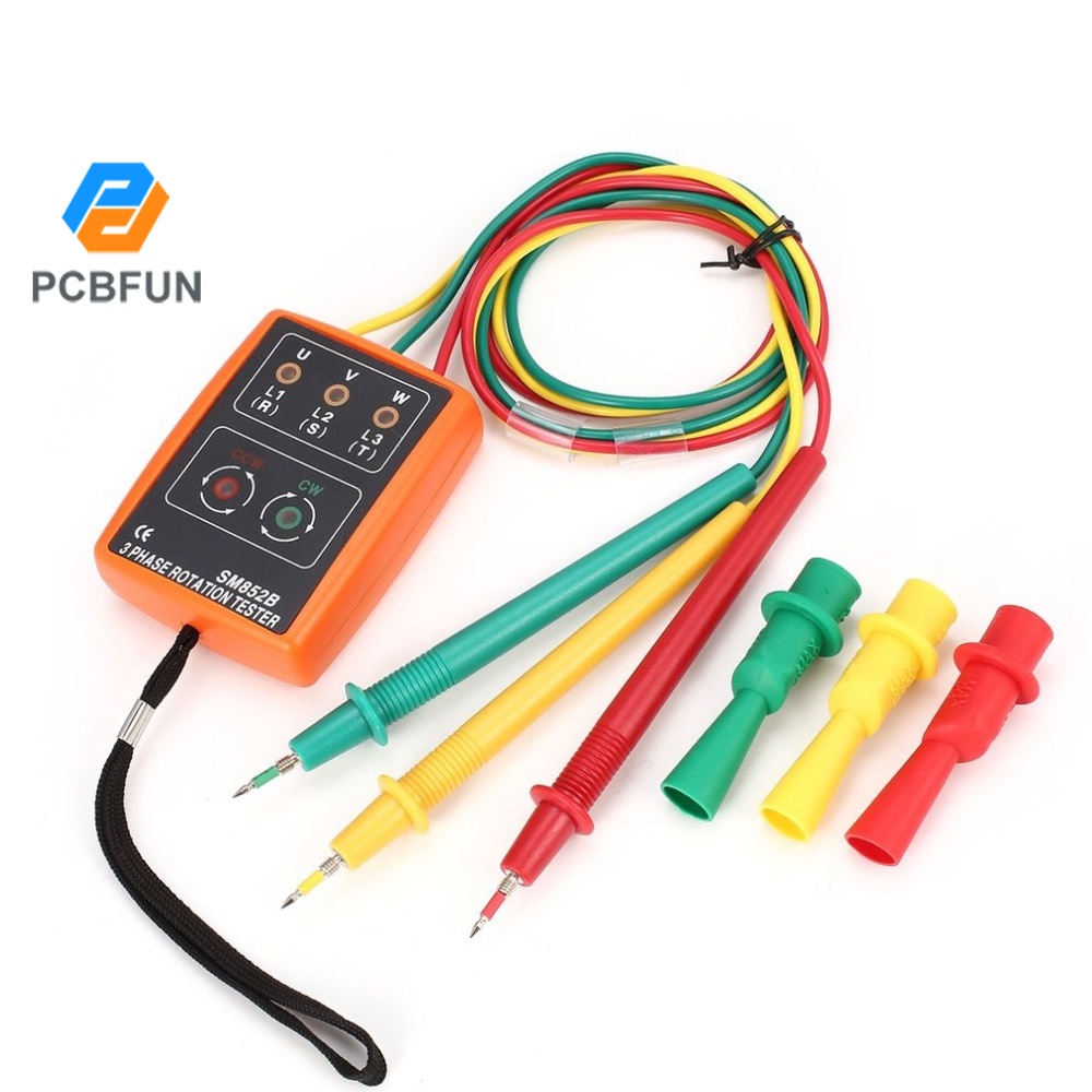 Pcbfun Sm852B Digital Phase Sequence Meter Three-Phase Ac | Shopee ...