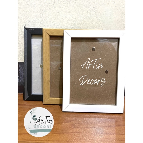 5R Photo Frame / 5R Picture Frame 5x7 Wall Frame Wood White Black Gold ...