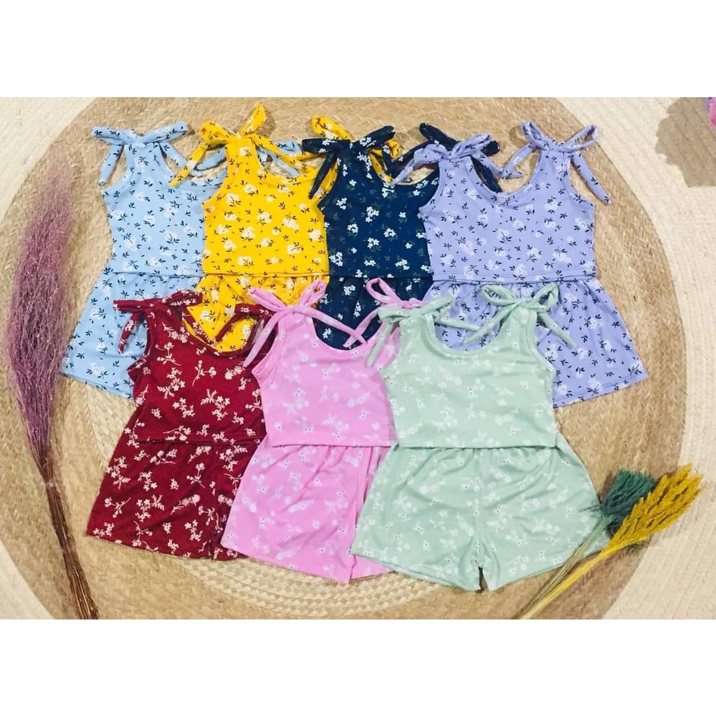 Terno Short Sando Ribbon Shoulder For Kids Age 2-4 Years Old | Shopee ...