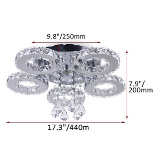 Ang kristal na chandelier, modernong kristal na LED na lampara sa ...