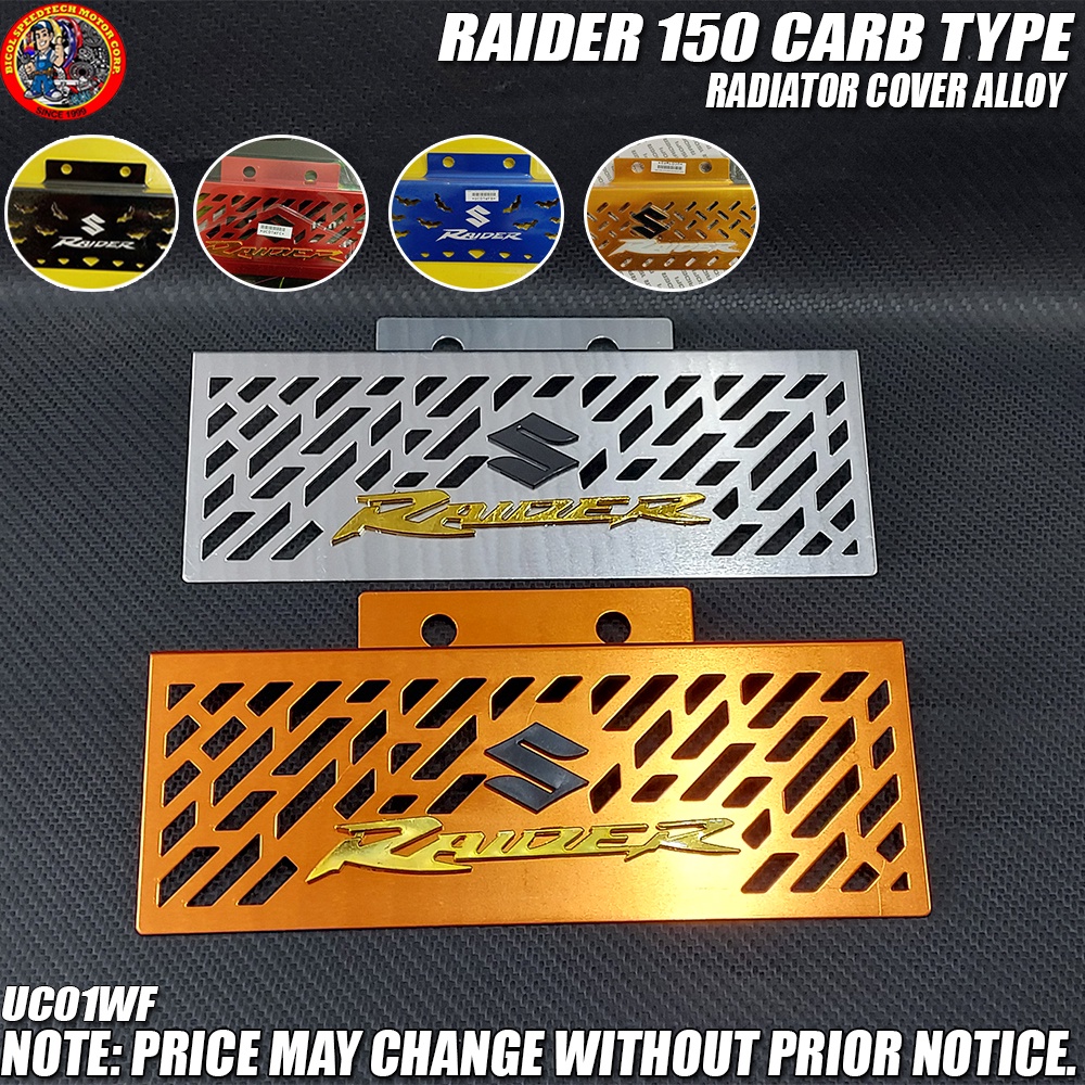 RAIDER 150 CARB TYPE RADIATOR COVER ALLOY (UC01WF) | Shopee Philippines