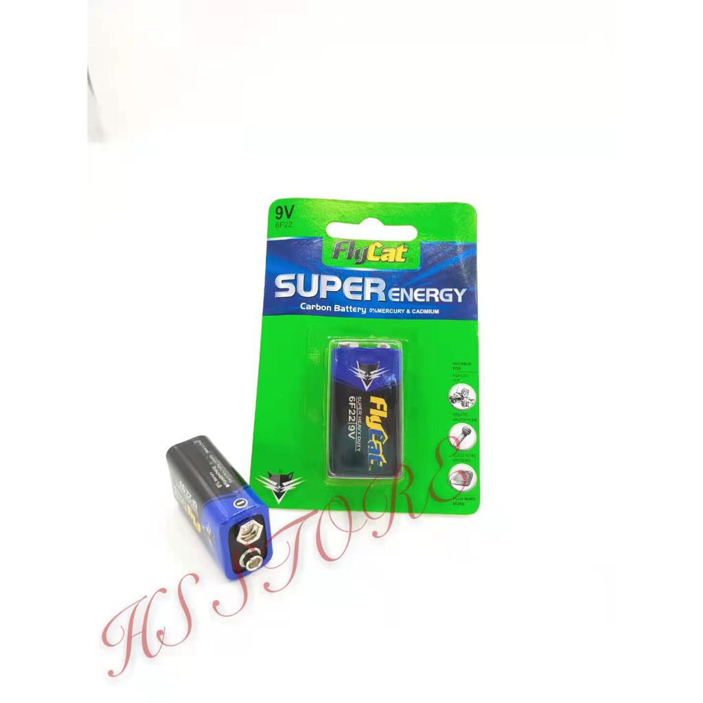 No.1 FLY CAT SUPER ENERGY CARBON BATTERY (9V) | Shopee Philippines