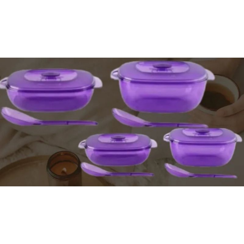Tupperware PURPLE CLASSY ROYALE CRYSTALLINE SERVERS | Shopee Philippines