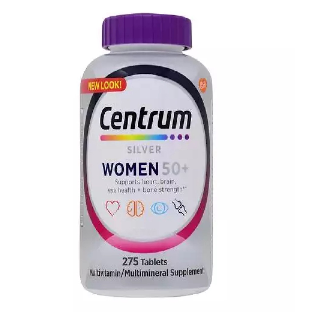 CENTRUM SILVER WOMEN 50+ MULTIVITAMIN, 275 TABLETS | Shopee Philippines