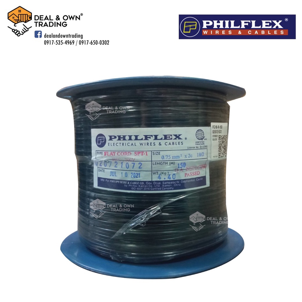 Philflex 18/2 Flat Cord 150 Meters (Sold Per Roll) | Shopee Philippines