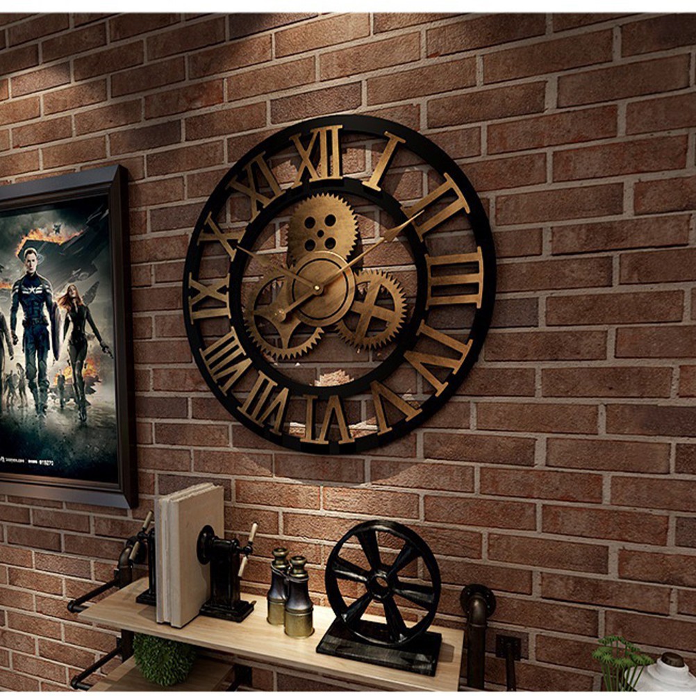 Industrial Gear Wall Clock Decorative Wall Clock Industrial Style Wall ...