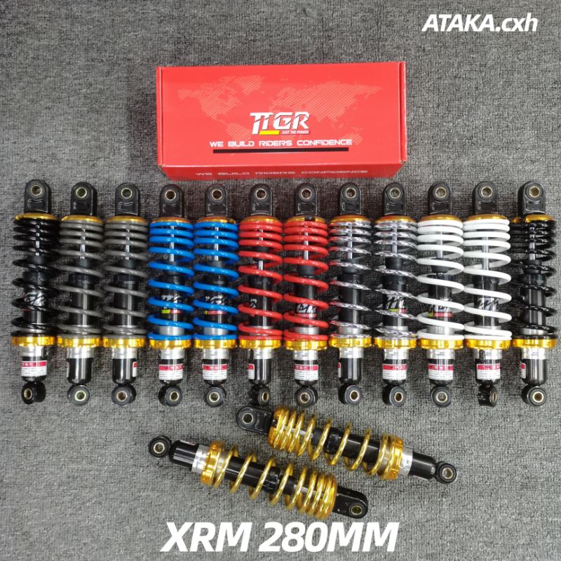 TTGR Rear Shock Set 280MM Set (2Pcs) XRM/WAVE/SMASH/SHOGUN/VEGA/CRYPTON ...