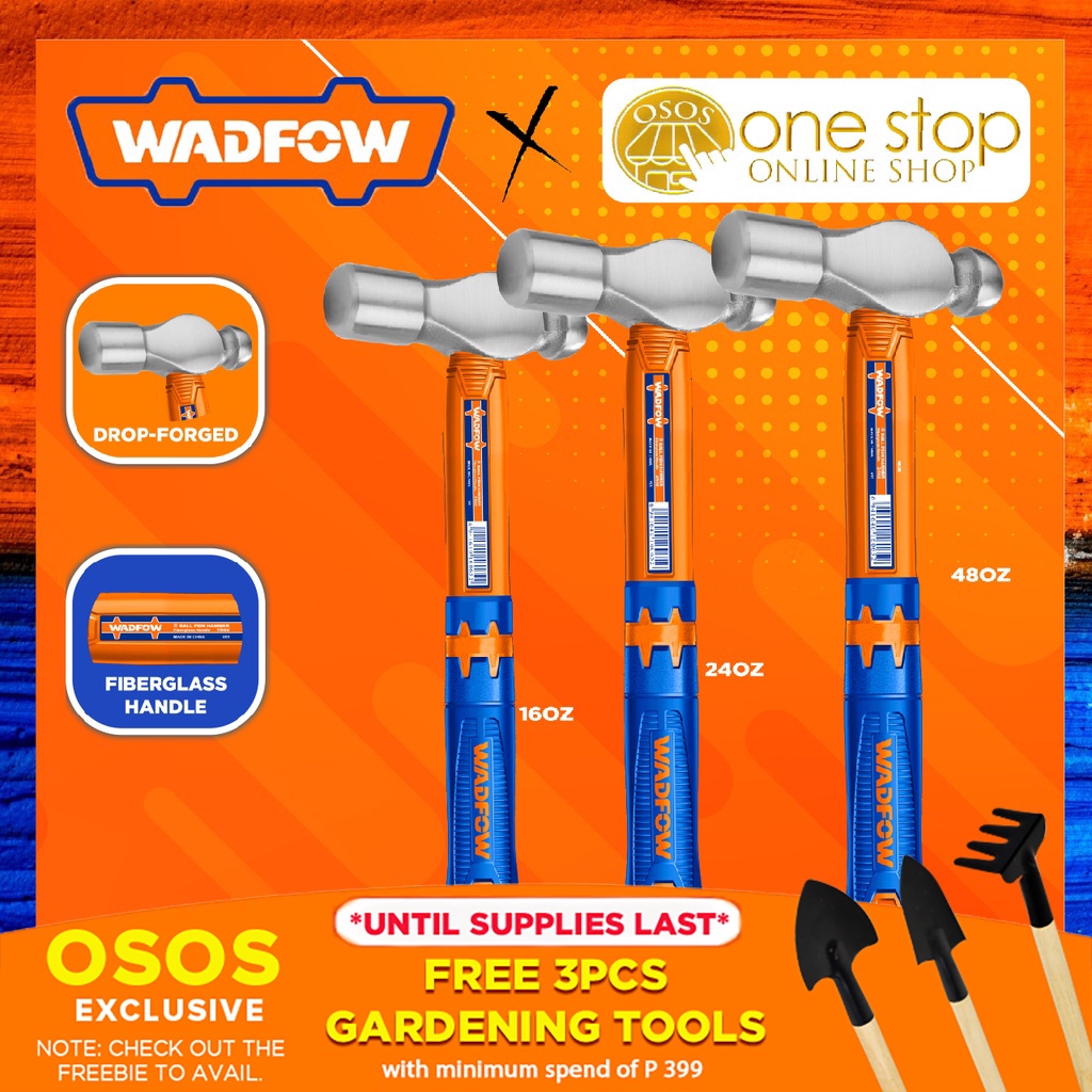 WADFOW Tools Original Drop-forged Carbon Steel Hammerhead Ball Pein ...