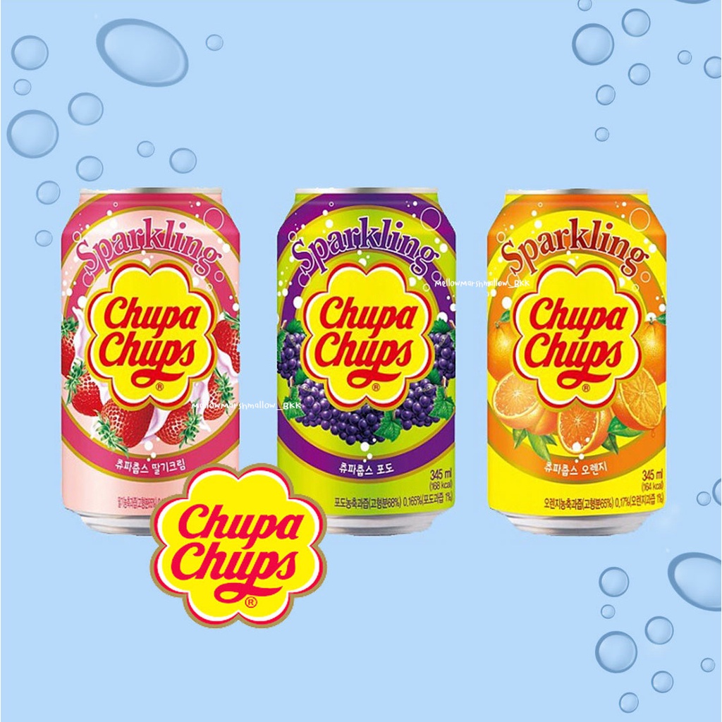 Chupa Chups Sparking soda Nectar With Assorted Flavor Orange Grapes ...