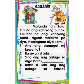TAGALOG READING COMPREHENSION l 40 pages | Shopee Philippines