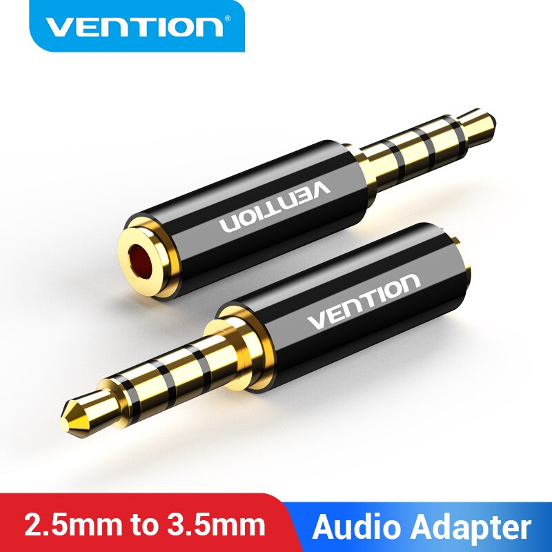 Vention 3.5mm Male to 2.5mm Female Audio Travel Adapter Gold Plated Aux ...