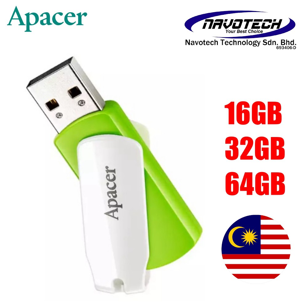 Apacer AH335 AH334 USB 2.0 USB Drive Flash Drive (16GB/32GB/64GB) | Shopee Philippines