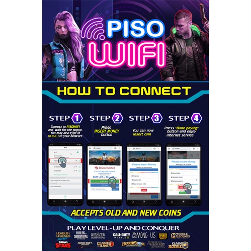 Piso Wifi Tarpaulin LPB 4 Different Designs READ DISCRIPTION BELOW ...