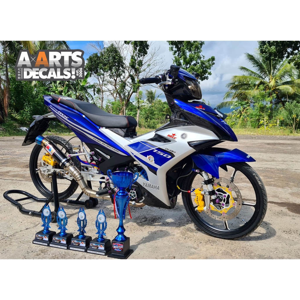 Sniper150 Blue Silver Model Sticker Decals | Shopee Philippines