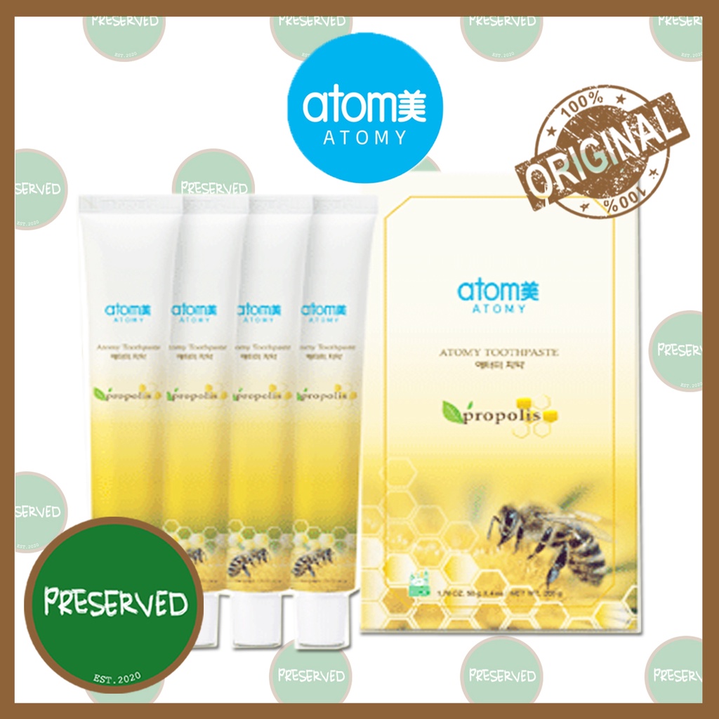 Atomy Toothpaste with Green Tea and Honey 1 BOX - 4pcs (Made in Korea ...