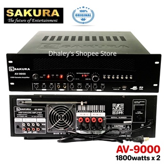 Original SAKURA AV-9000 Amplifier 1800watts x 2 High Powered Amplifier with BT/USB/SD Port ...
