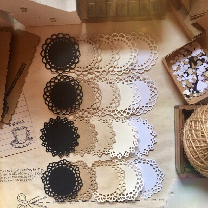 25/50/100 pcs Mini paper doilies lace for journals, diaries and ...