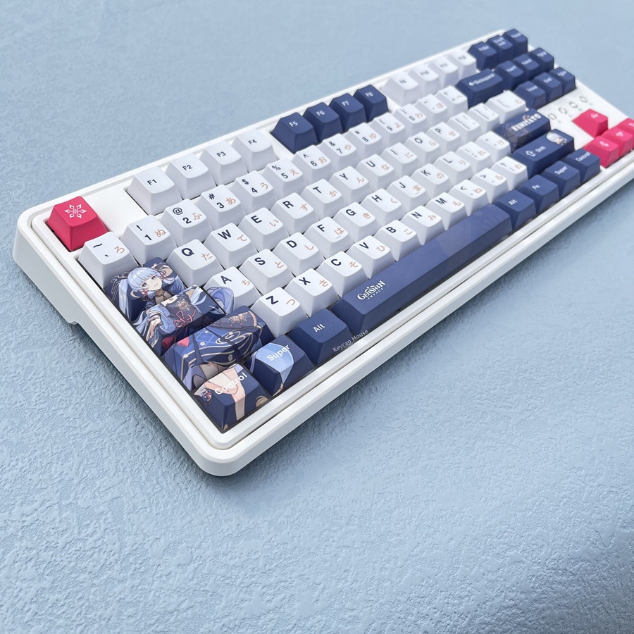 133 Keys Kamisato Ayaka Keycap Cherry Profile Genshin Impact Anime PBT ...